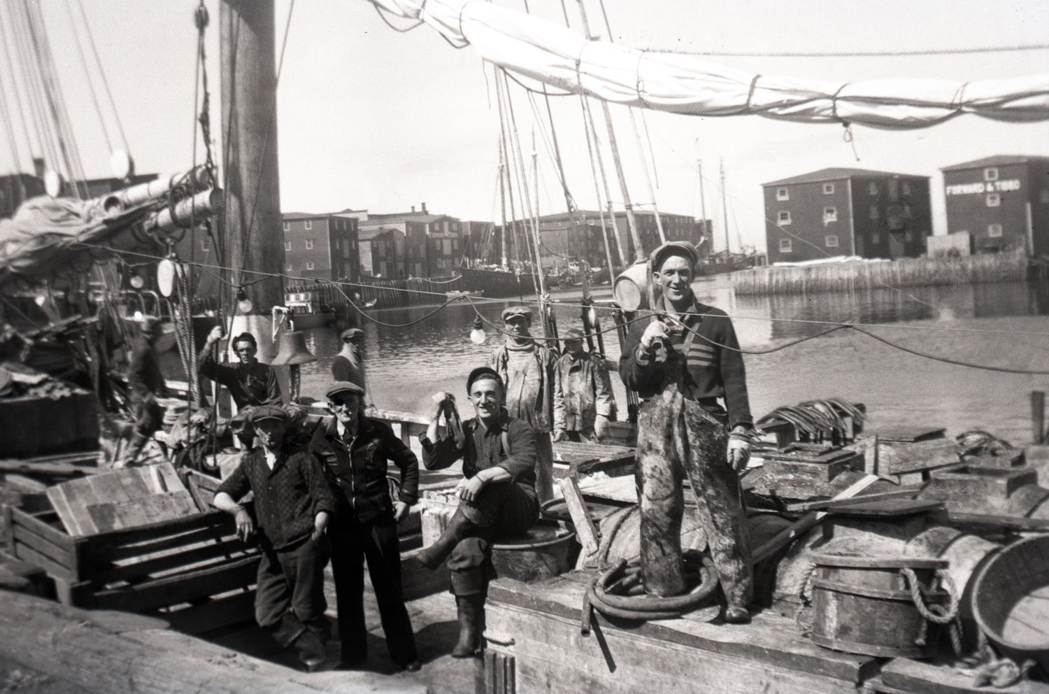 Onboard Banking Schooner in Grand Bank Harbour - 1940s | Allan and ...