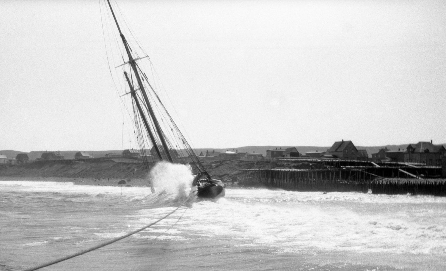 Schooner 'Democracy' - ashore at Fortune, NL - 1933 | Allan and Robert ...